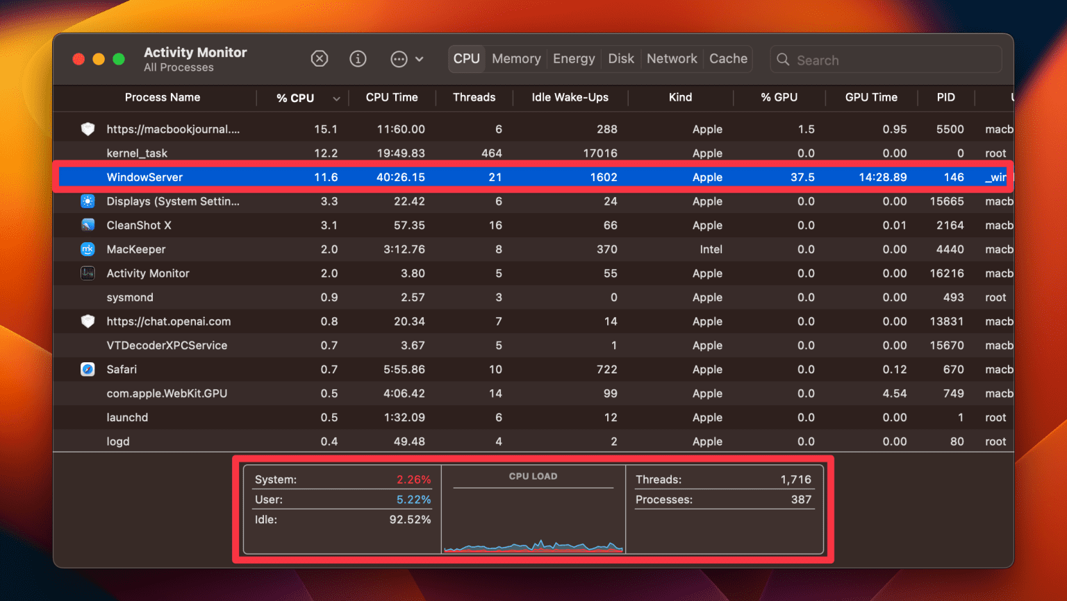 How to Monitor Your Mac CPU, GPU, and RAM Usage