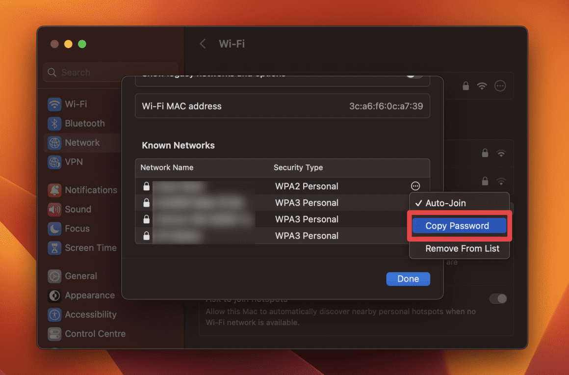 How to Find a Saved Wi-Fi Password on a Mac